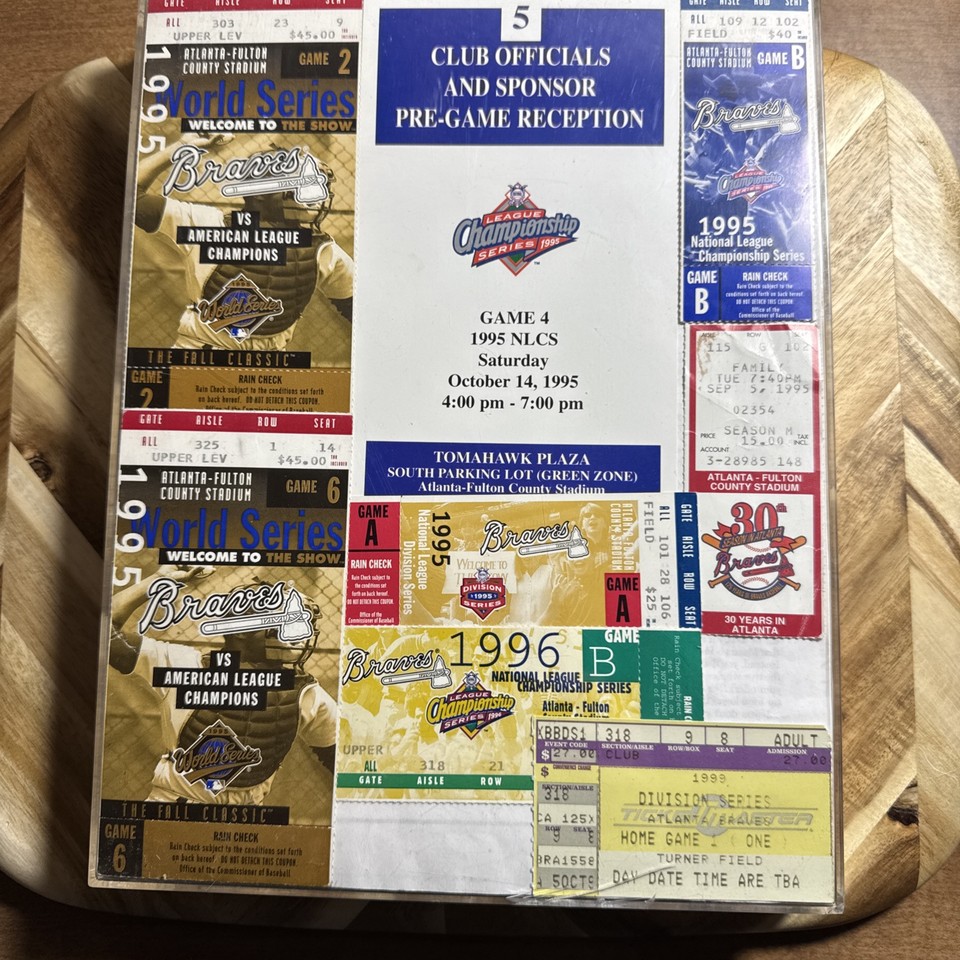 Atlanta Braves Championship Ticket Stubs | eBay