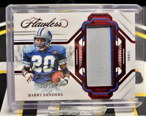2023 Panini Flawless 12/15 Ruby Barry Sanders Worn/Used Patch Lions | eBay