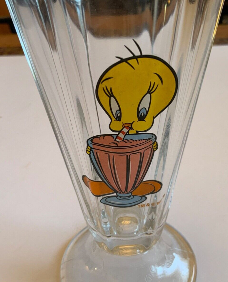 Cute Vintage Warner Bros Tweety Pie Ice Cream Sundae Glass 7” tall 1997 ...