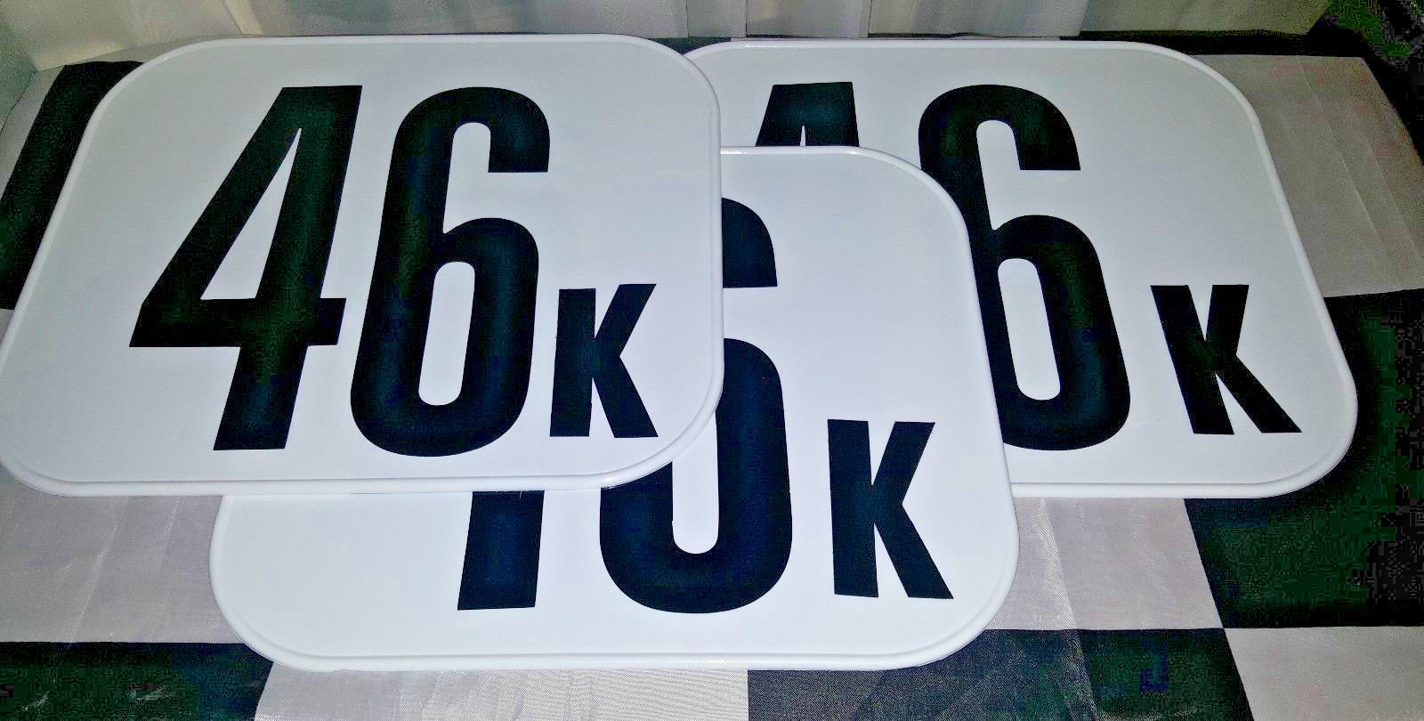 (3) 10 X 12 FLATTRACK NUMBER PLATES W/ NUMBERS & LETTERS BULTACO ASTRO ...