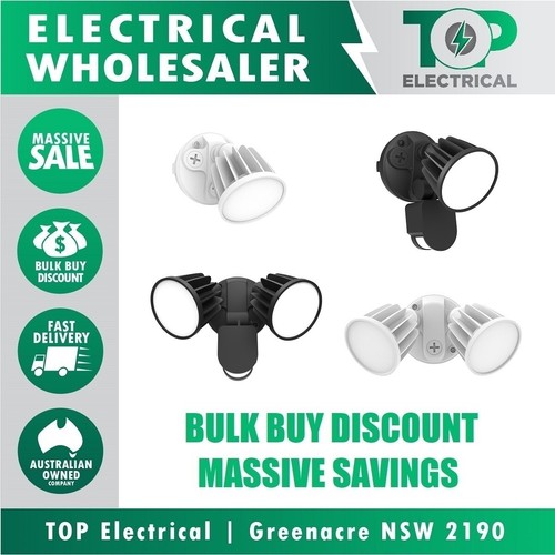 SAL STARGEM LED Twin Security Garage Spot Flood Light Outdoor Sensor ...