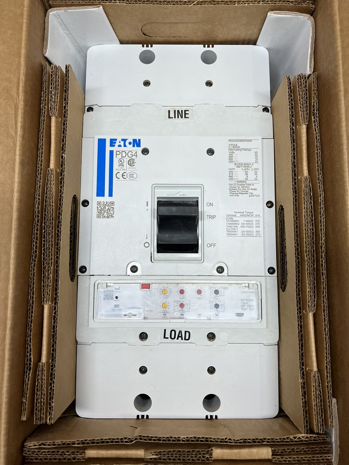 PDG43G0800E3RN EATON 800 Amp 600V PXR20LSIG Trip PDG4XPXR30800E3R New ...