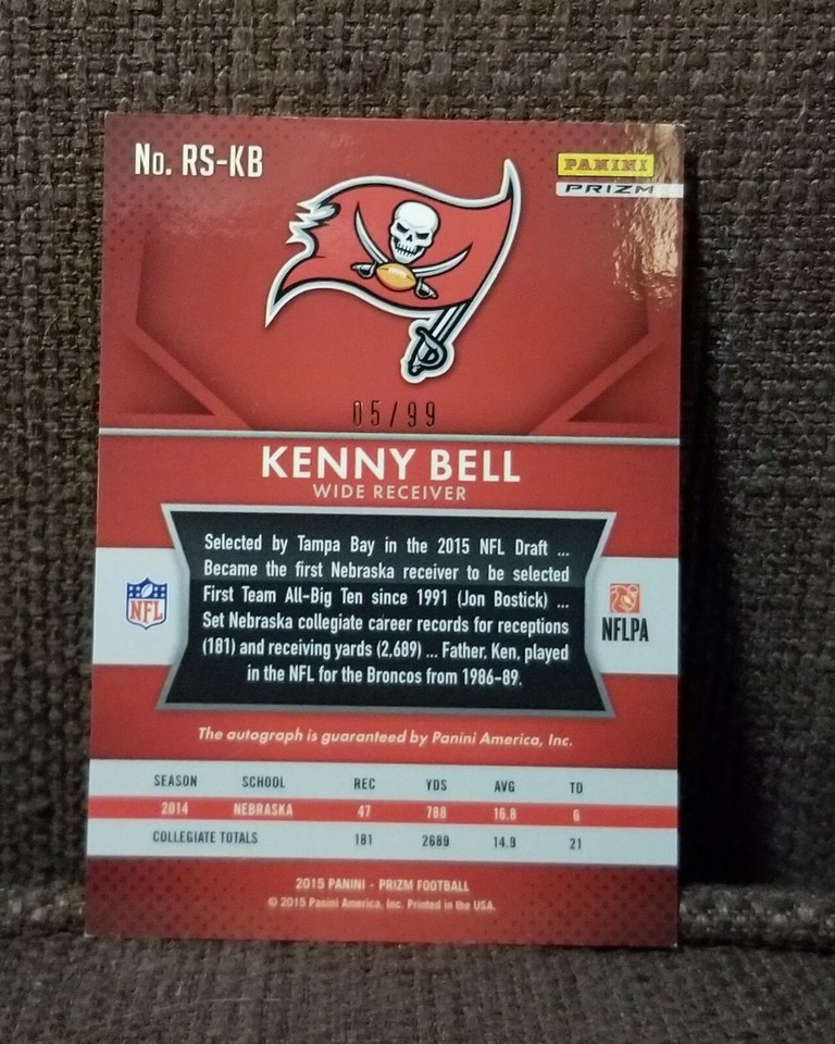 Autographed Kenny Bell 2015 Prizm Green Refractor Rookie Card #RS-KB #d ...