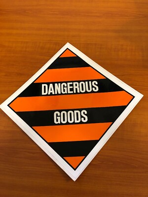 NEW Dangerous Goods 250x250mm Self Adhesive Sticker | eBay