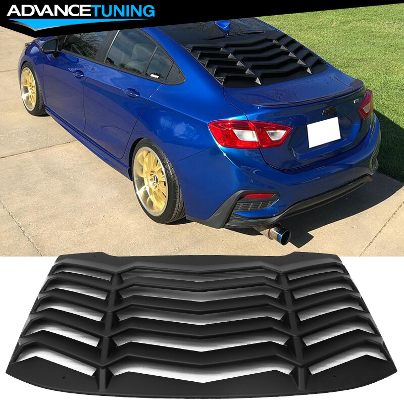 Fits 16-19 Chevy Cruze Rear Window Louvers Sun Shade Cover Unpainted ...