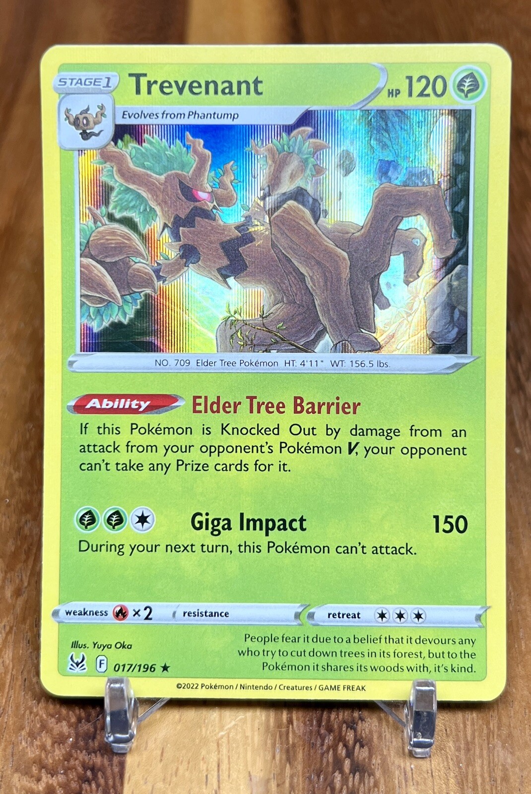 Trevenant 017/196 Holo Rare Lost Origin Pokemon Card NM | eBay