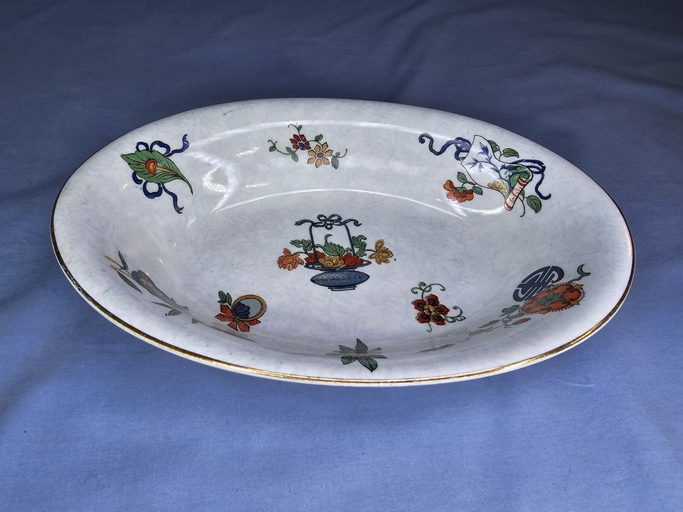 Vintage Bowl Tokio by MADDOCK JOHN & SONS Floral Basket & Ribbon | eBay