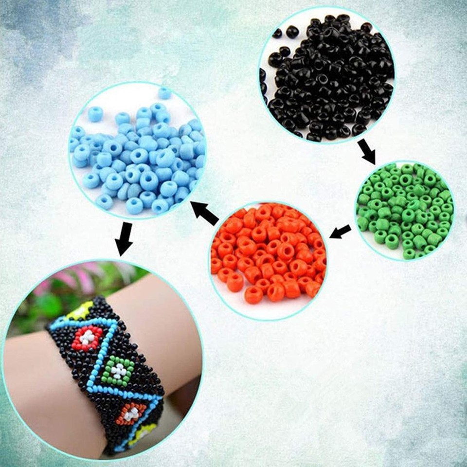 7226pcs Armband-Perlen für Schmuckherstellungs-Set, Perlen-Bastelset ...