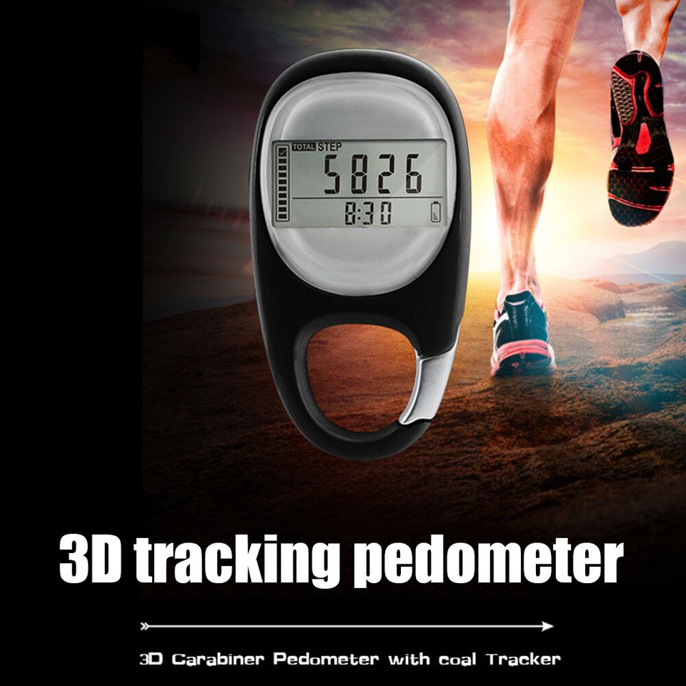 3D Step Counter Portable Exercise Pedometer for Camping Hiking Fitness ...