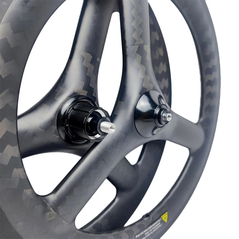 16Inch 349 Tri Spokes Carbon Folding Bike Wheelset Rim Brake For ...