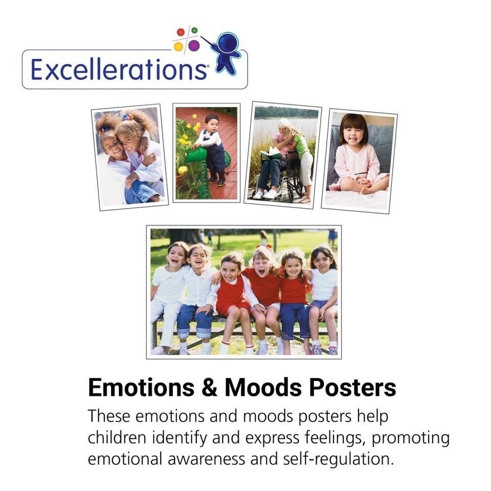 Real Photograph Emotions and Moods Posters, 16x12 inches, Pack of 25 ...