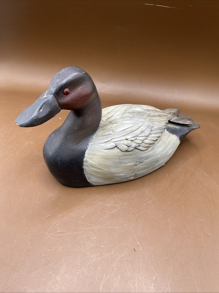 Vintage - Hand Carved Canvasback Drake Duck | eBay