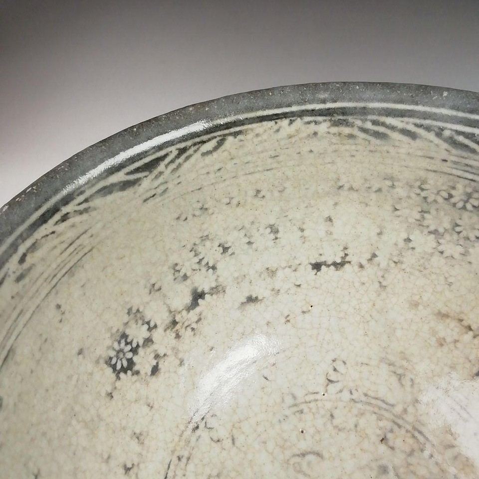 T944 Tea bowl ``Mishima Tea Bowl'' ``Kozangama Yutaka Miyata ...