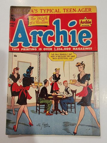 Archie Comics #19 G/VG MLJ Magazines, Al Fagaly Cover Art 1946 Golden ...