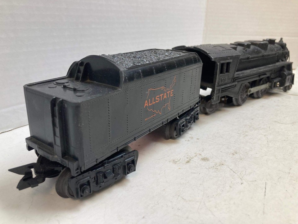 Marx 666 2-4-2 steam locomotive with the Allstate tender O Gauge 1950s ...
