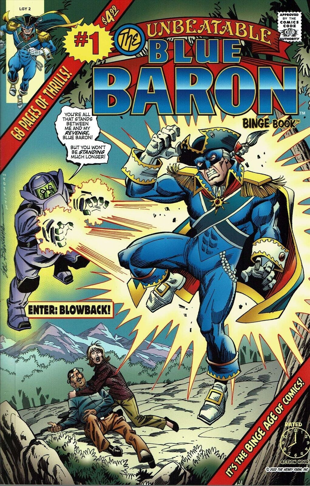 THE UNBEATABLE BLUE BARON BINGE BOOK #1 RON FRENZ SAL BUSCEMA 2022 NM ...