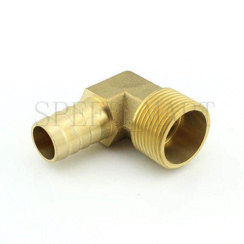 2x 3/4" DN20 Thread 16mm Barbed Brass L Type 2 Way Hose Fuel Hose ...