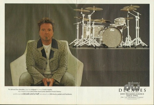 2006 2pg Print Ad of DW Drum Workshop Kit w Joey Kramer of Aerosmith | eBay