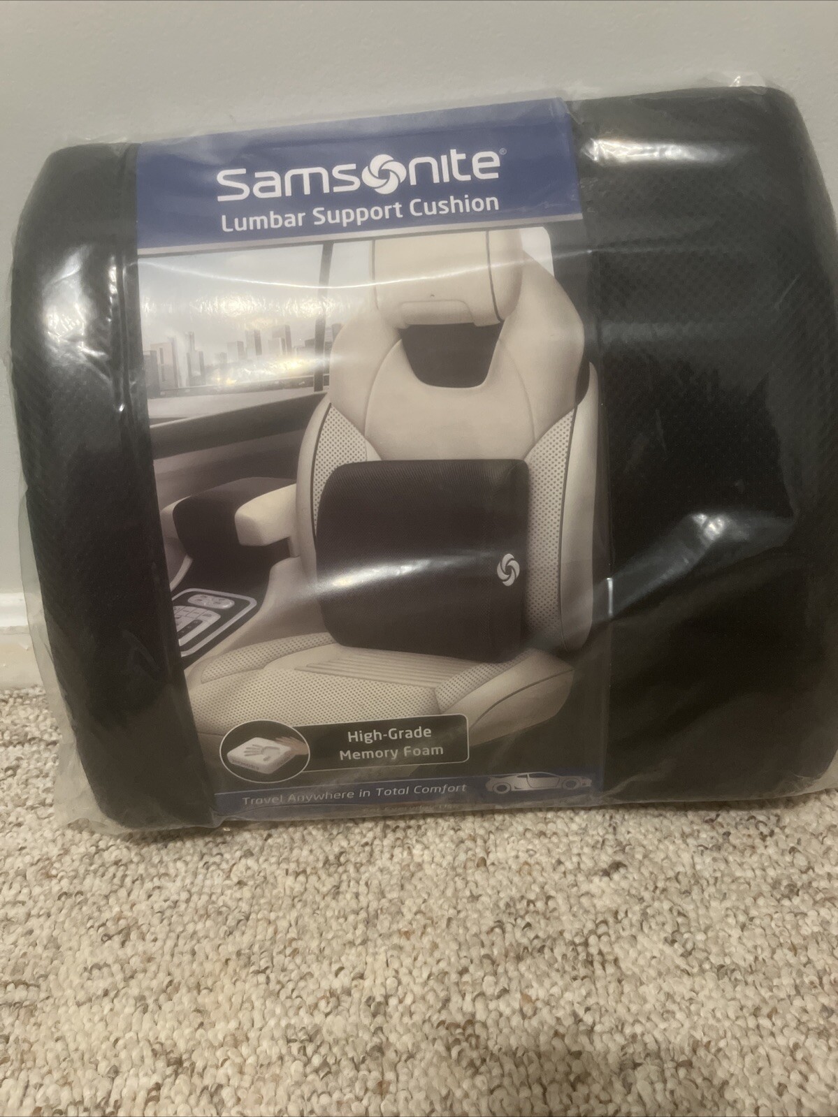 SAMSONITE Lumbar Support Pillow for Office Chair and Car Seat Perfectly ...