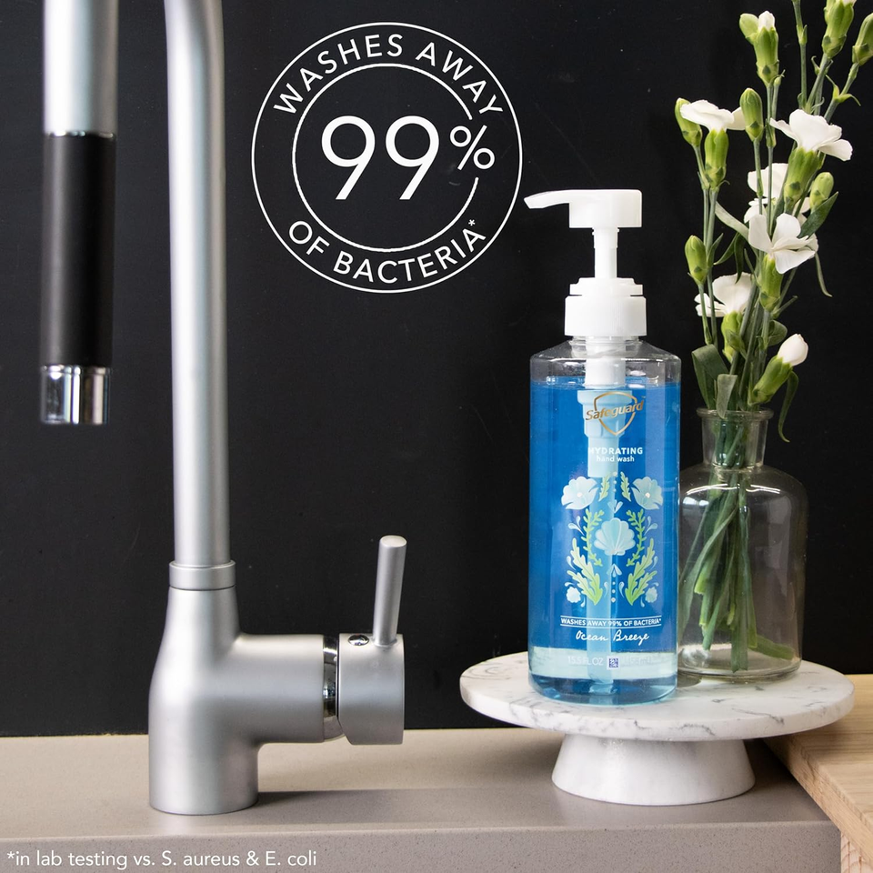 Safeguard Hydrating Liquid Hand Soap, Ocean Breeze Scent, Made with ...