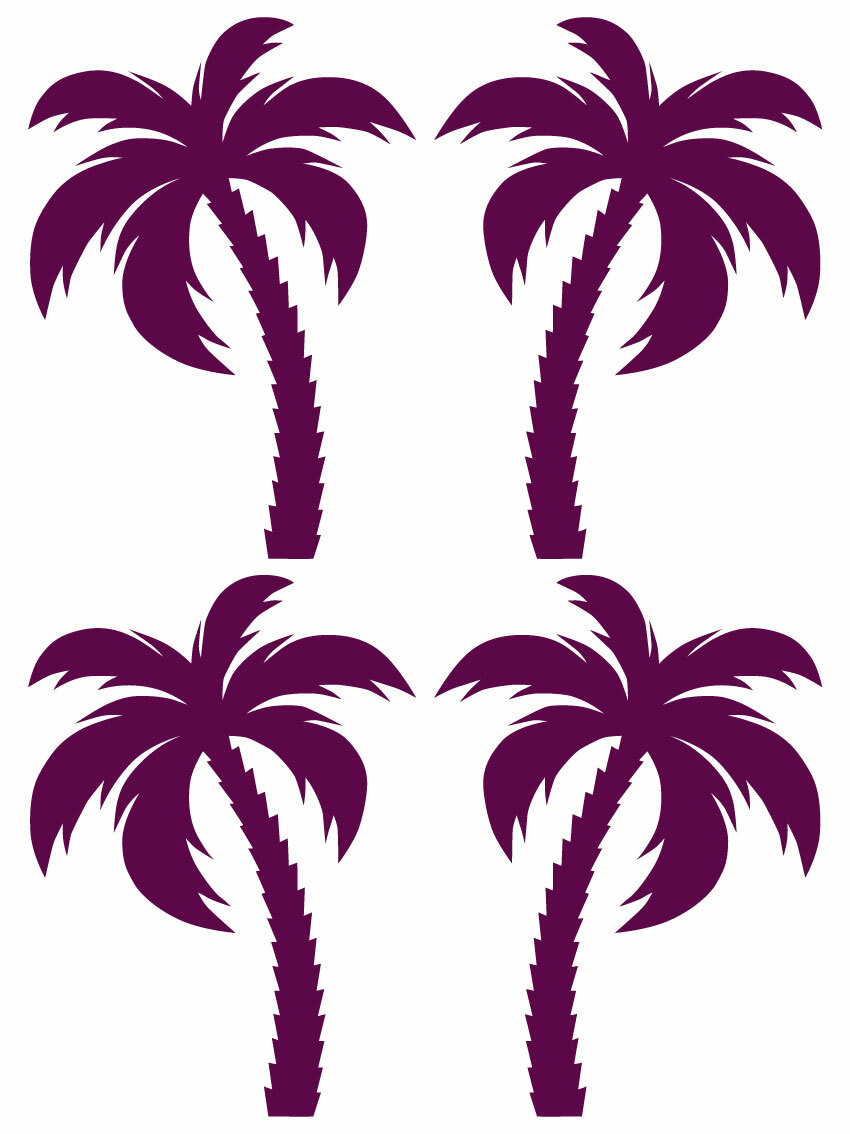PALMEN AUFKLEBER Deko Sticker Palme Wandtattoo Möbel Fenster Auto ...