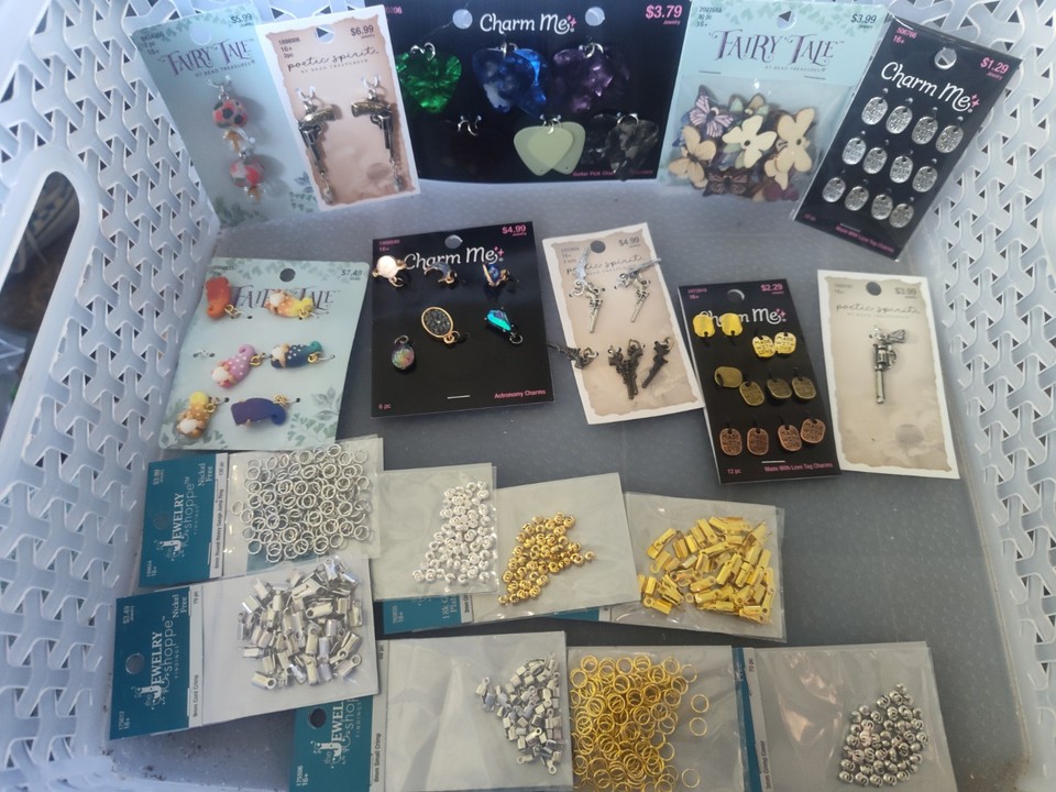 Huge Lot Of Beads With Charms And Crimpers Etc. 120+ Items | eBay