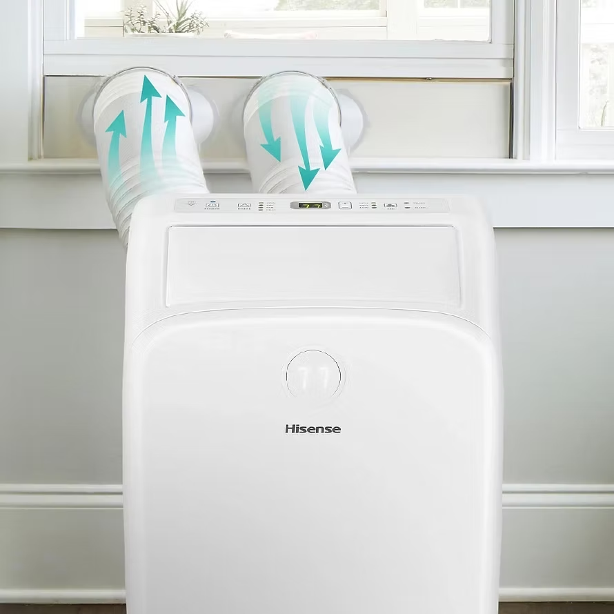 Hisense 8,000 BTU Portable Air Conditioner – Dual-Hose Inverter Wi-Fi ...