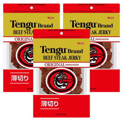 Tengu brand beef jerky regular Thinly Sliced 93g x 3packs | eBay UK