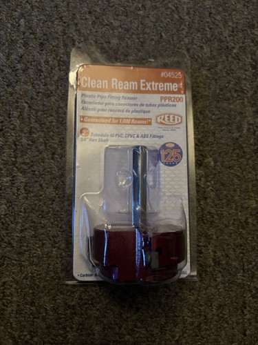 Reed 2" Clean Ream Extreme Plastic Pipe Fitting Reamer #04525 PPR200 ...