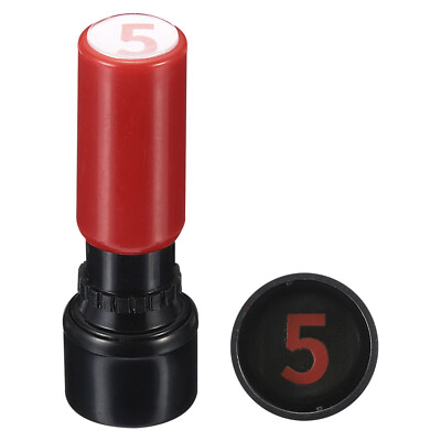 Number Stamps Self Inking Numeral 5 Plastic Small Number Stamp Number ...