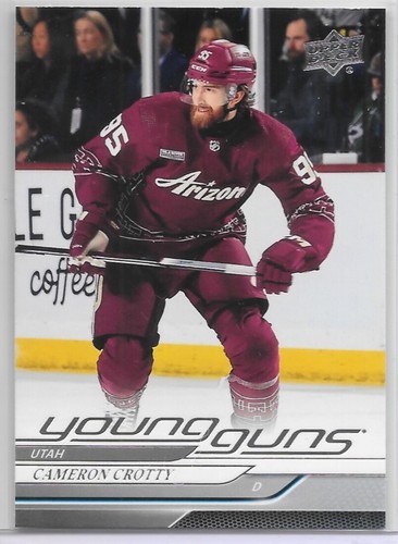CAMERON CROTTY 2024-25 UPPER DECK #1 YOUNG GUNS RC/CANADA/UTAH HOCKEY ...