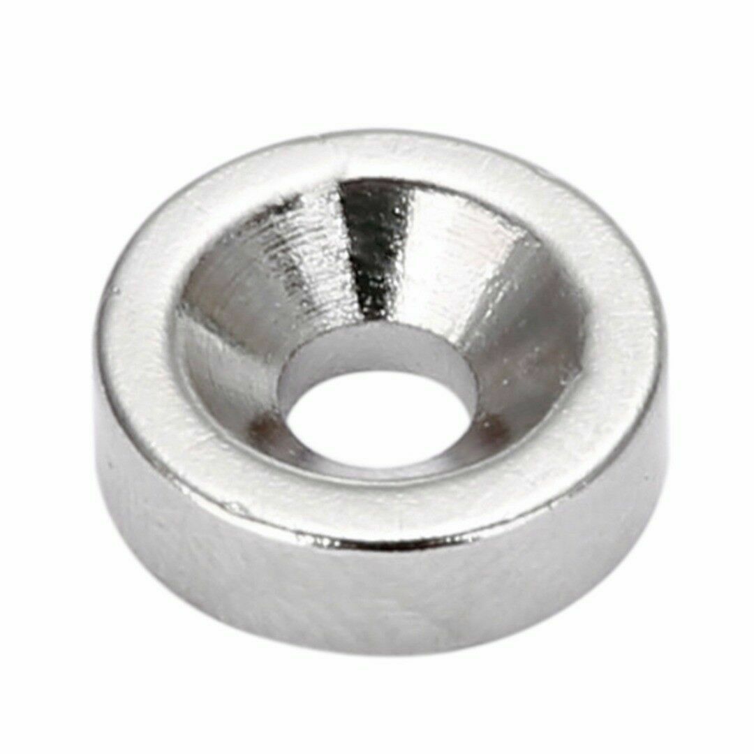 10pcs Round Countersunk Ring Magnets Hole 4mm Rare Earth N50 Neodymium ...