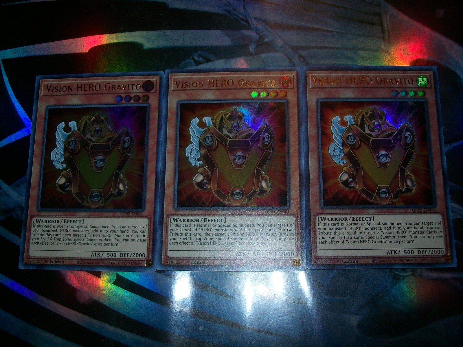 3x Vision HERO Gravito 1st Edition Ultra Rare GFP2-EN061 Yu-Gi-Oh! | eBay