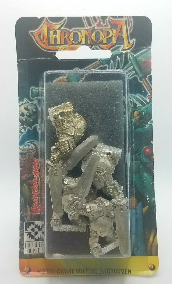 Chronopia Metal Miniatures Dwarf NIB OOP 28mm (Spearmen Swordsmen ...