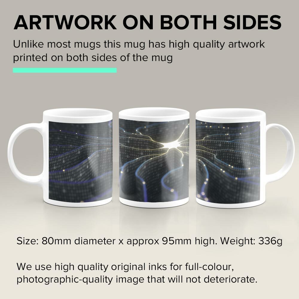 White Ceramic Mug - 3D Neuron Artificial Intelligence Computer #44003 ...