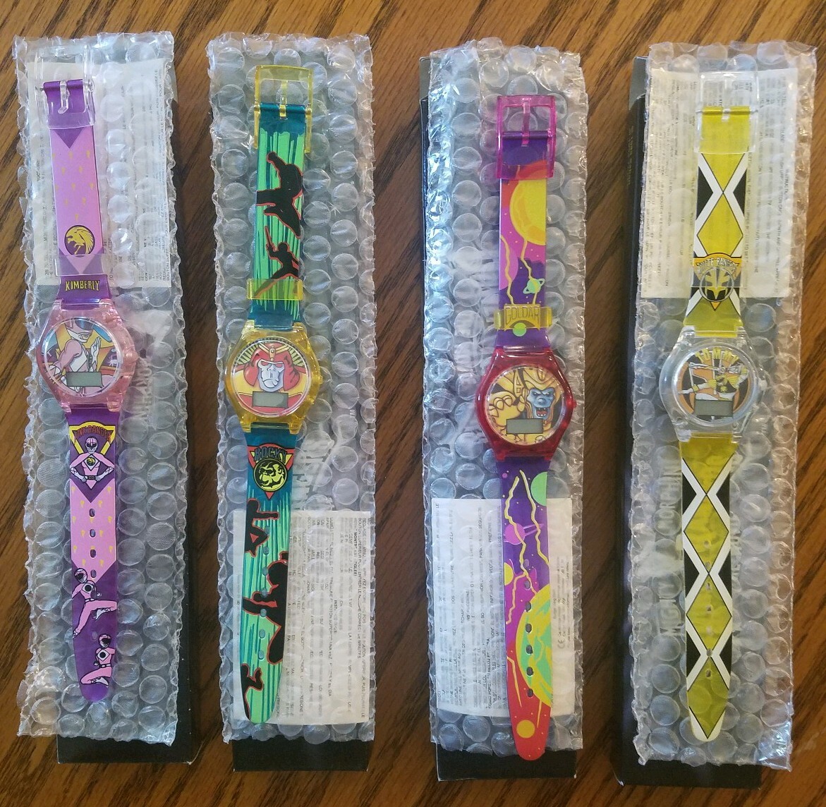 1995 Power Ranger the Movie set of 4 Watches from Burger King by Saban ...