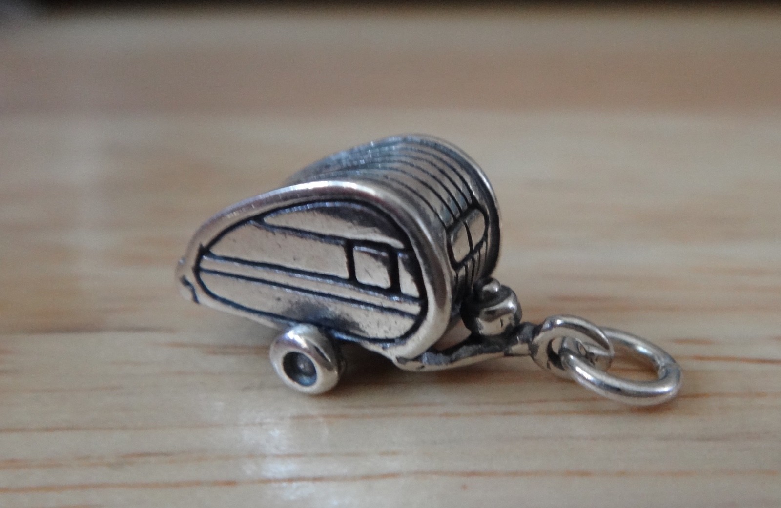 Sterling Silver 3D 19x13mm 3 gram Teardrop Camping Travel Trailer Charm ...