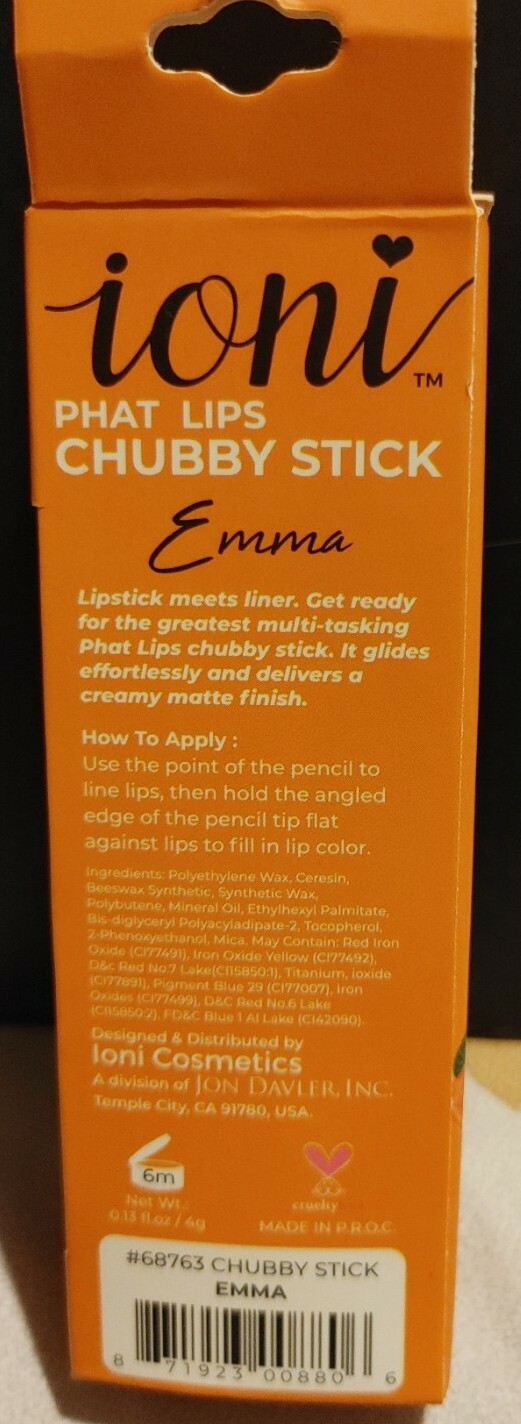 ⚡Ioni PHAT LIPS CHUBBY STICK Emma 68763 | eBay