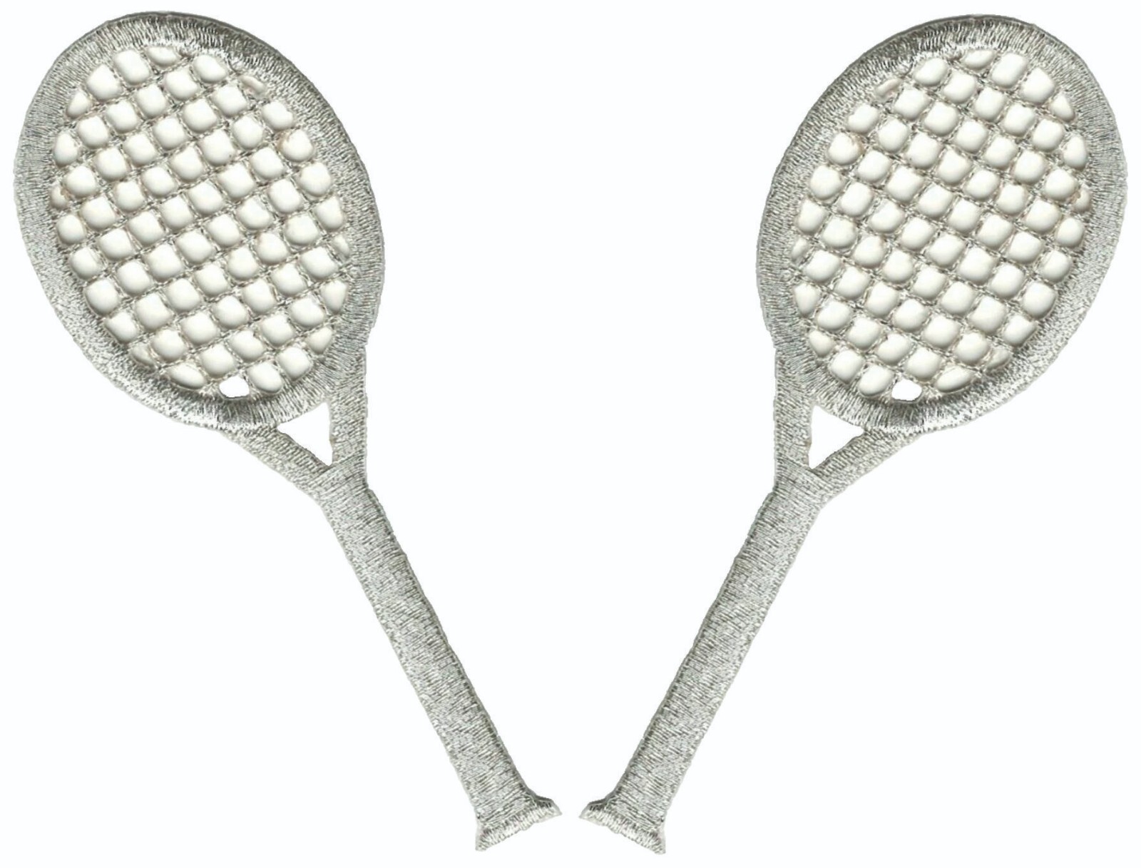 Tennis Racket Patches – Athletic Embroidered Iron-On (3 1/2" in) Set of ...