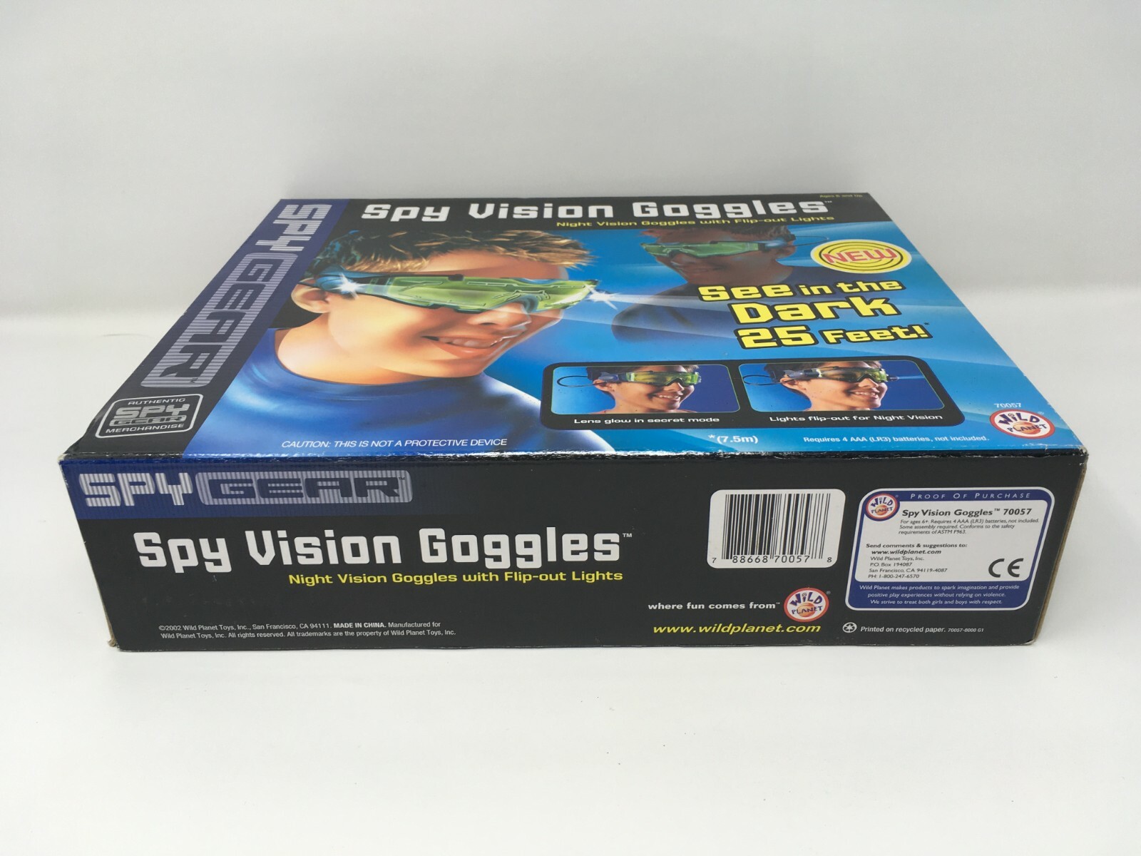 🥽 2002 Spy Gear Spy Vision Goggles by Wild Planet Toys No. 70057 SEALED ...