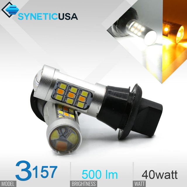3157/3057K Error-Free Switchback White/Amber 33-LEDs DRL/Turn Signal ...