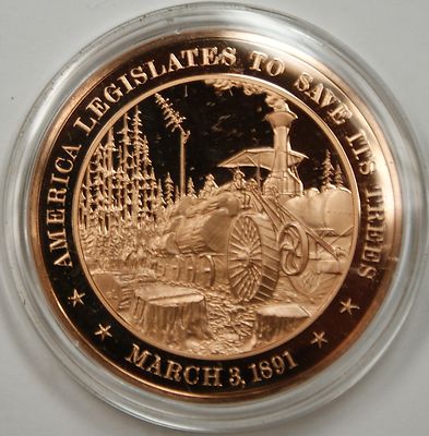 Bronze Proof Medal America Legislates to Save Its Trees March 3 1891 | eBay