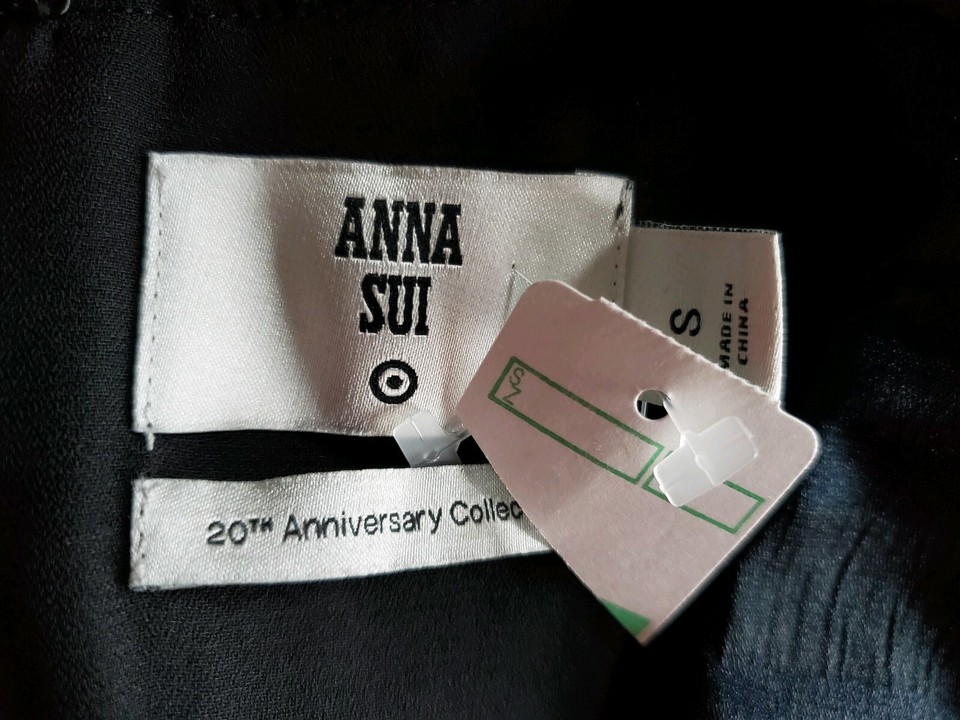 New Anna Sui Target 20th Anniversary Collection Black Dress Size Small ...