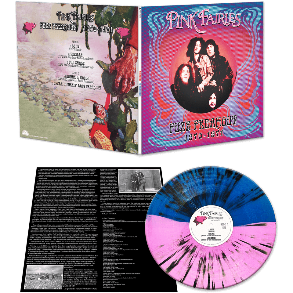 Pink Fairies – Fuzz Freakout 1970-1971 Blue/Pink/Black Splatter Vinyl ...