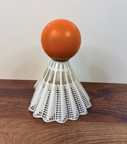 Vintage Jumbo 6.5” Badminton Shuttlecock Birdie Orange Ball End | eBay