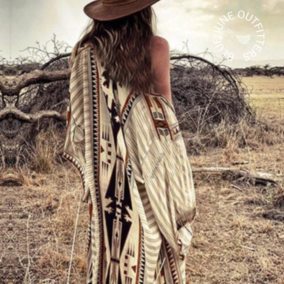 Desert Rose Kimono Duster Magic Dance Colorful Aztec Duster One size | eBay