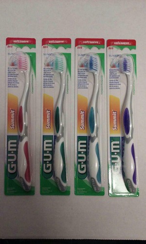 Gum Summit ToothBrush #505 Soft Compact Head - 4 pack - 4 colors | eBay