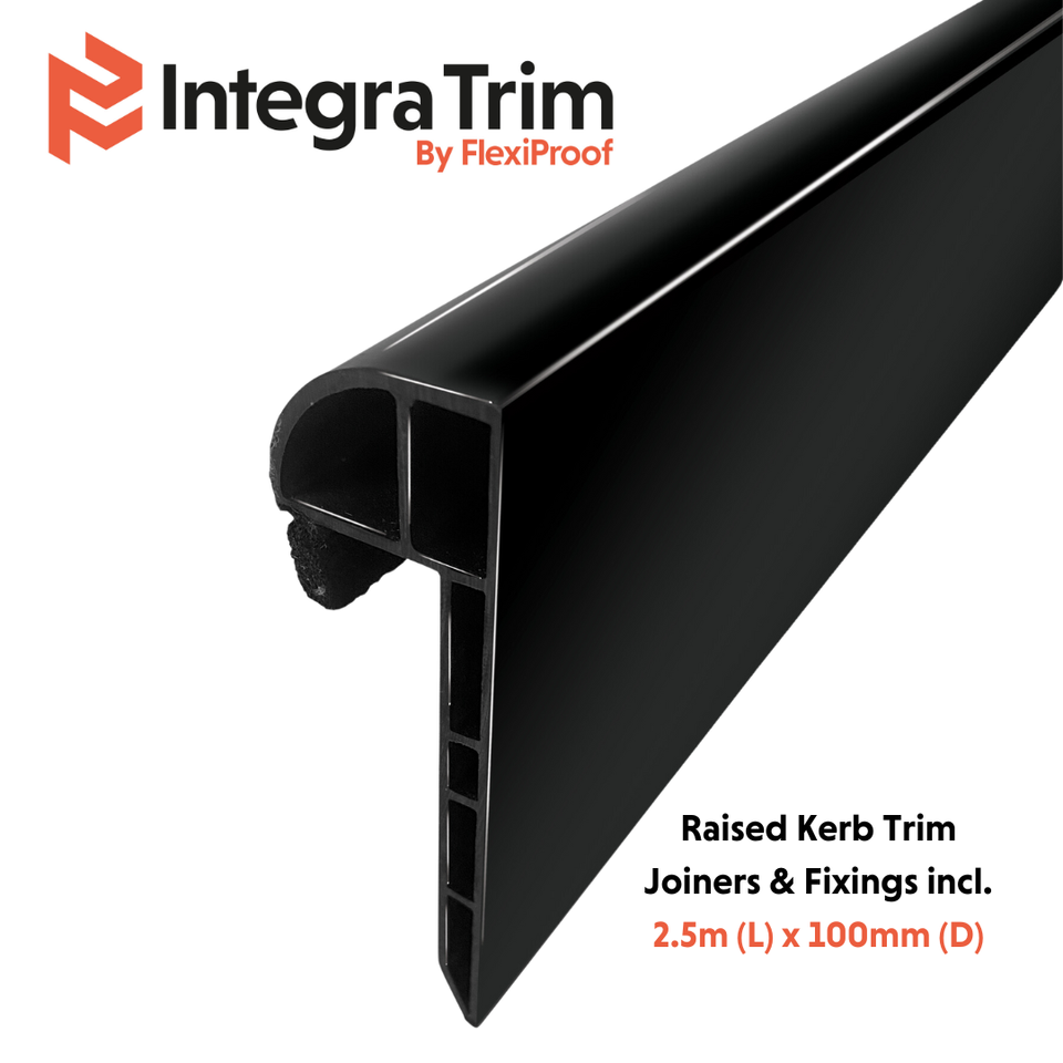 Raised Kerb Edge Trim for EPDM Rubber Roofing 2.5 metres Cellular u-PVC ...