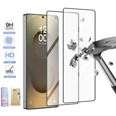For Samsung Galaxy S25 Ultra/S25+/S25 Tempered Glass Screen Protector ...