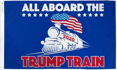 3x5 Feet 2020 Donald Trump Train President Flag All Aboard The Trump ...